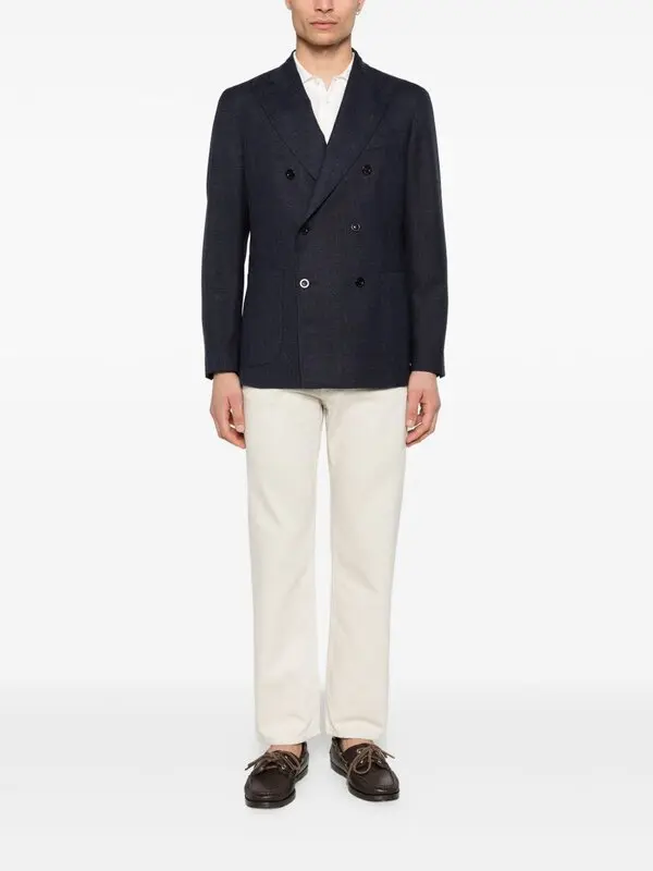 Boglioli Wool Double-breasted Jacket - Blue