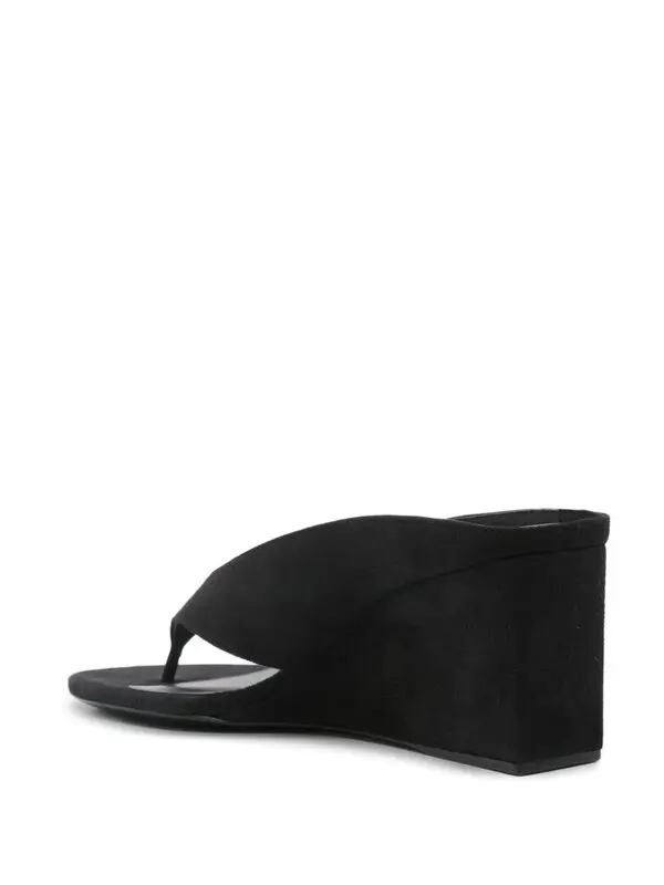 Alaïa Leather Thong Sandals - Black