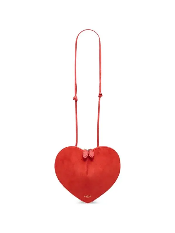 Alaïa Le Coeur Suede Crossbody Bag