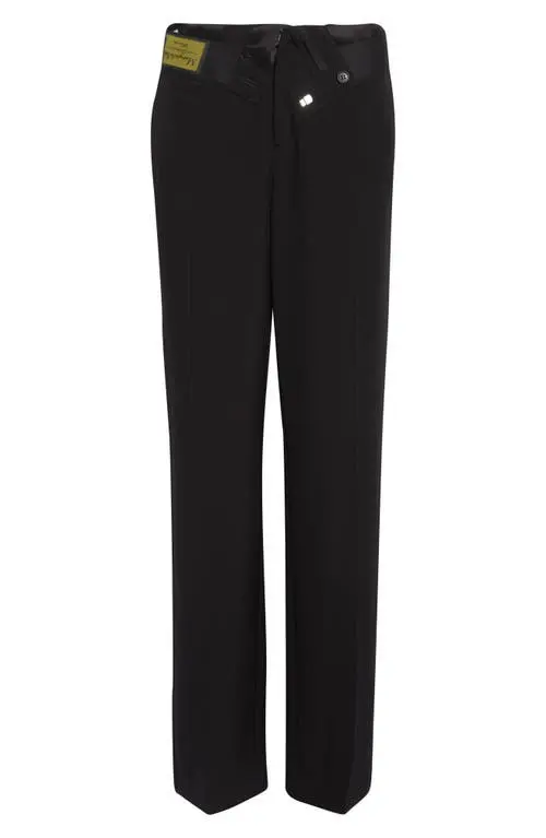 MAISON MARGIELA Waistband Stretch Gabardine Straight Leg Pants