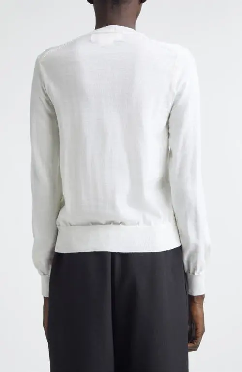 Comme Des Garçons Ribbon Ruffle Wool Cardigan