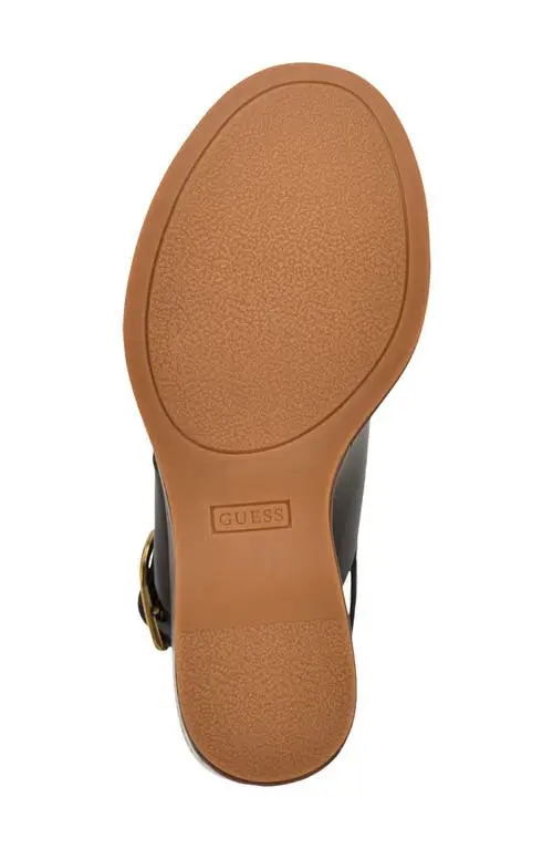 Guess Yarisel Platform Wedge Sandal - Black