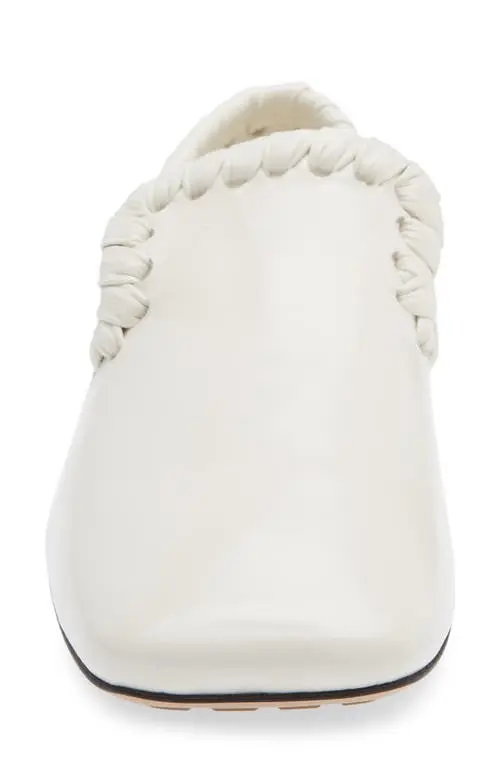 Bottega Veneta Sabato Square-toe Slipper Loafer - Alabaster