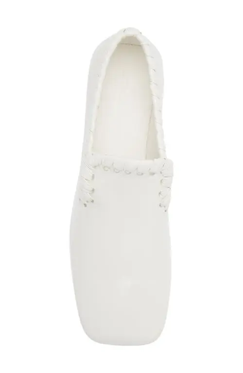 Bottega Veneta Sabato Square-toe Slipper Loafer - Alabaster