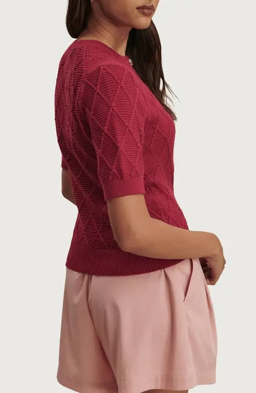 Varley Merryn Diamond Knit Sweater