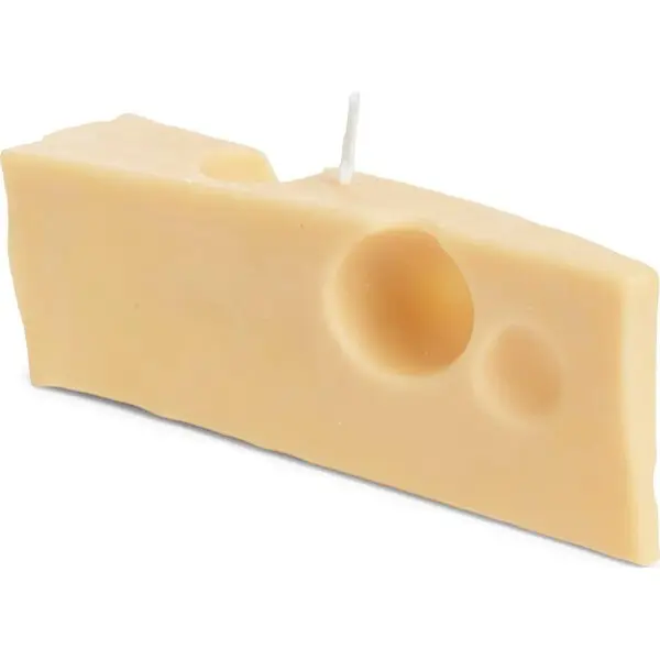 SCANDLES Swiss Cheese Candle - Yellow