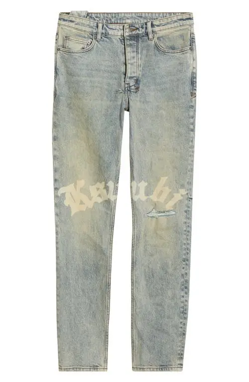 Ksubi Chitch Sture Trashed Idols Slim Tapered Leg Jeans - Denim