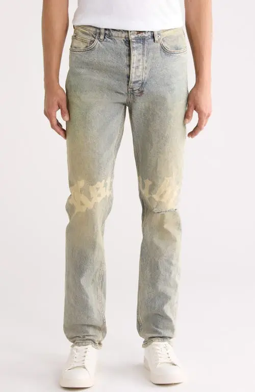 Ksubi Chitch Sture Trashed Idols Slim Tapered Leg Jeans - Denim