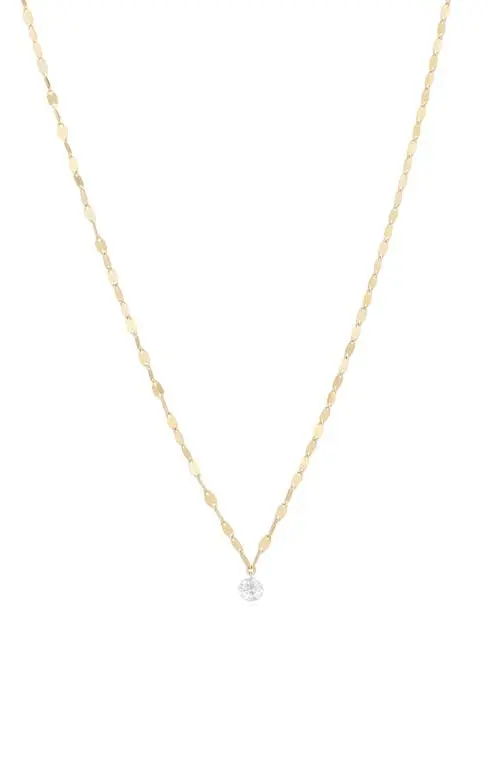 Lana Jewelry 14k Gold Quarter Carat Diamond Pendant Necklace - 14k Yellow Gold