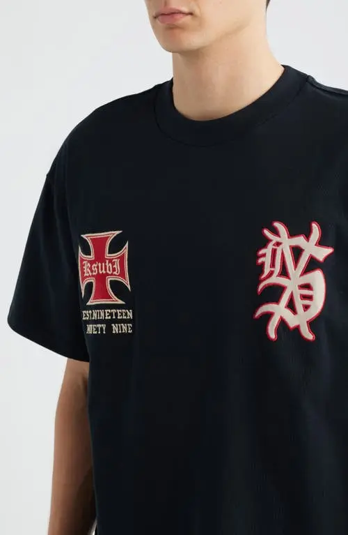 Ksubi League Ekcess Oversize Graphic T-shirt - Black