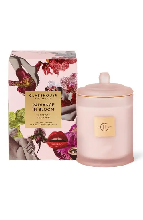 GLASSHOUSE FRAGRANCES Radiance In Bloom Two-wick Scented Candle - Pink