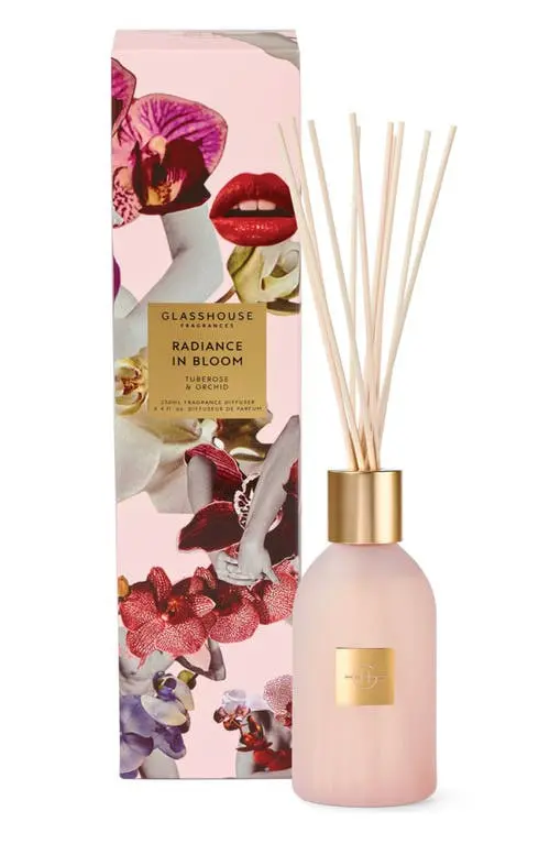 GLASSHOUSE FRAGRANCES Radiance In Bloom Reed Diffuser - Pink