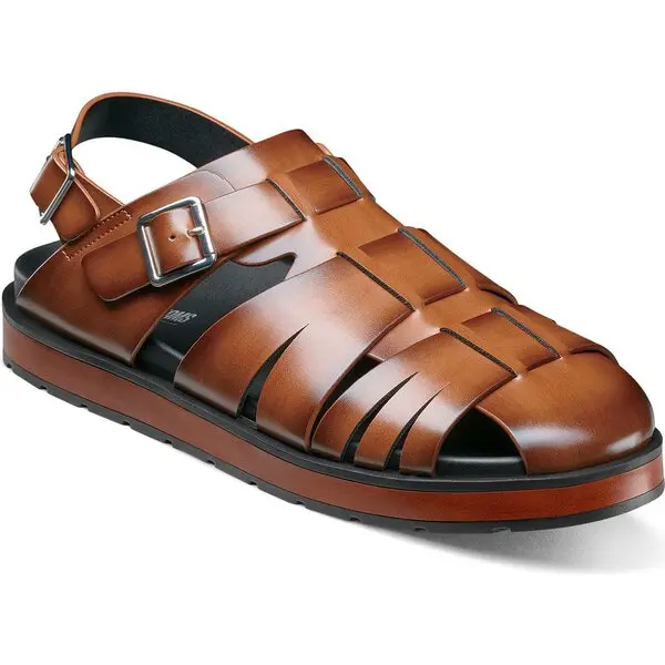 STACY ADAMS Largo Fisherman Sandal - Cognac