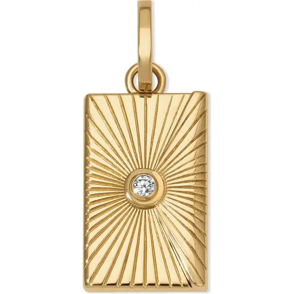 Adina Reyter Engravable Envelope Hinged Charm - Gold