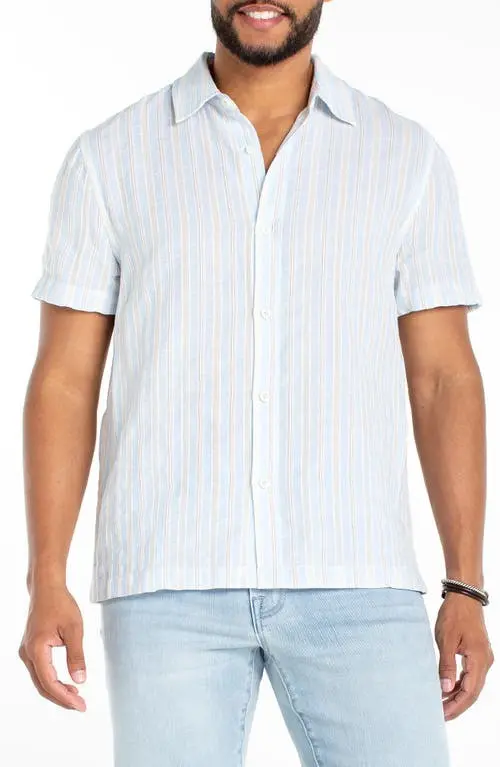 LIVERPOOL Stripe Short Sleeve Button-up Shirt