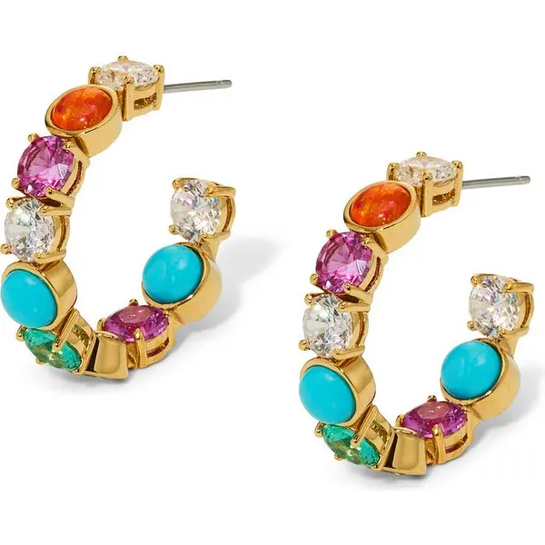 Nadri Frieda Cz Hoop Earrings - Gold