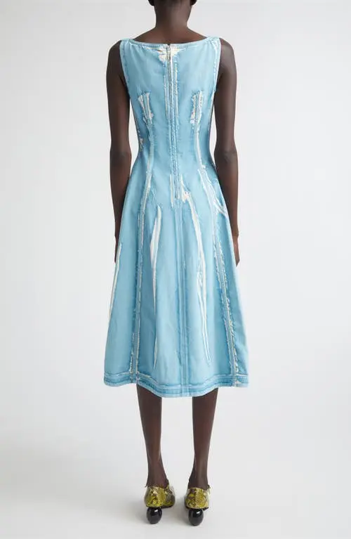 Marni Screenprinted Denim Midi Dress - Prb31sky
