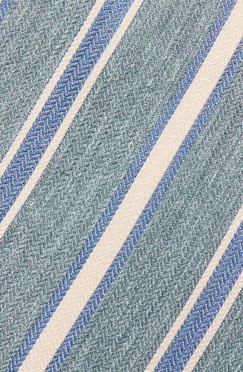 David Donahue Stripe Neck Tie - Green