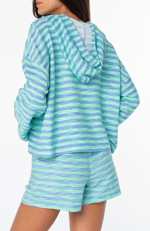 Roxy Rich Coast Stripe Hooded Sweatshirt - Spring Bud