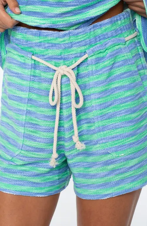Roxy Striped Shorts With Tie Detail - Spring Bud