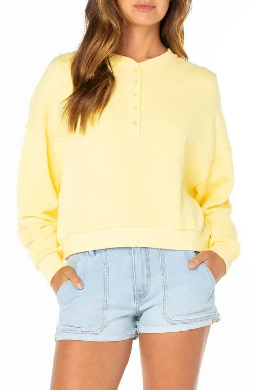 Roxy Overcast Relaxed Fit Crop Cotton Henley