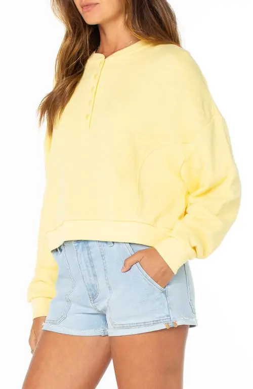 Roxy Overcast Relaxed Fit Crop Cotton Henley