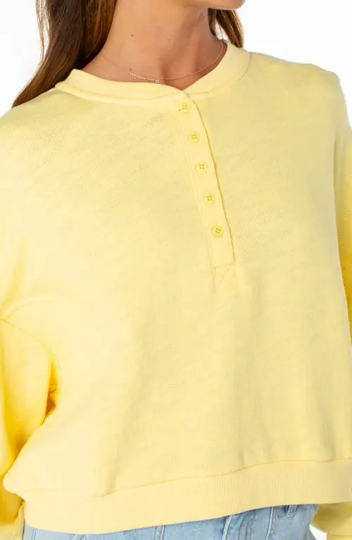 Roxy Overcast Relaxed Fit Crop Cotton Henley