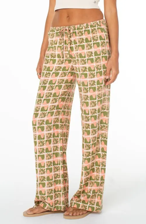 Roxy Iyla Printed Wide-leg Drawstring Pants