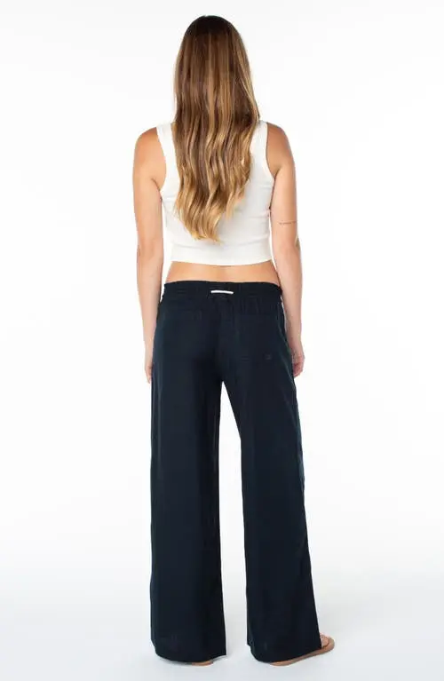 Roxy Oceanside Wide Leg Linen Blend Drawstring Pants