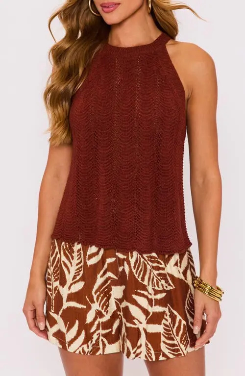 VICI Verona Sleeveless Sweater - Dark Brown