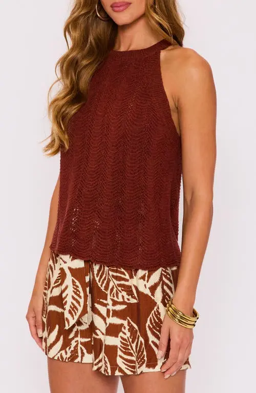VICI Verona Sleeveless Sweater - Dark Brown