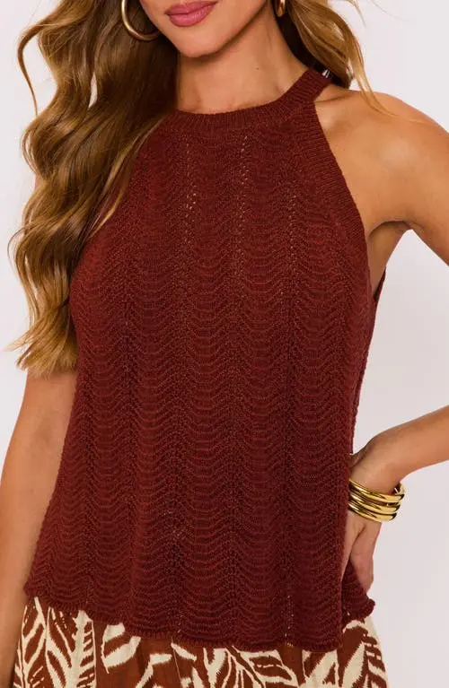 VICI Verona Sleeveless Sweater - Dark Brown