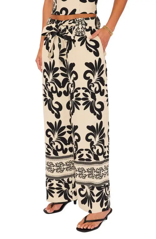 VICI Coastal Print Wide Leg Pants