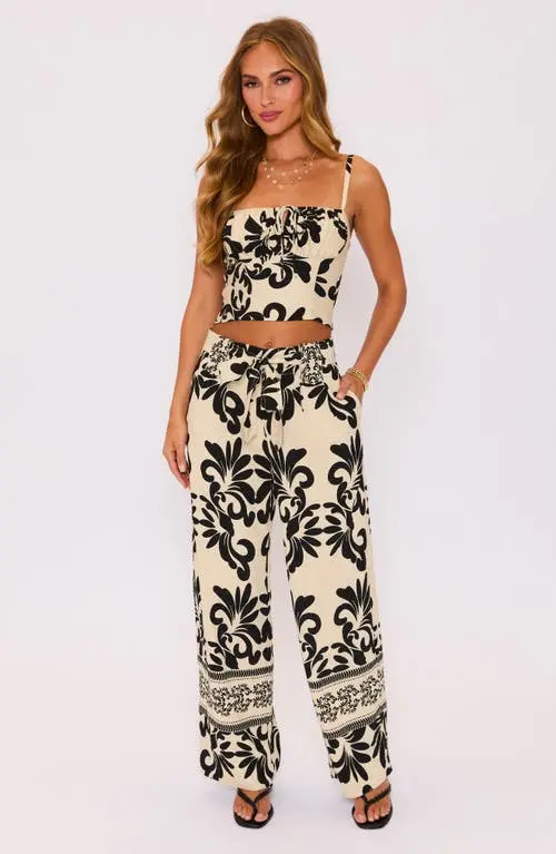 VICI Coastal Print Wide Leg Pants