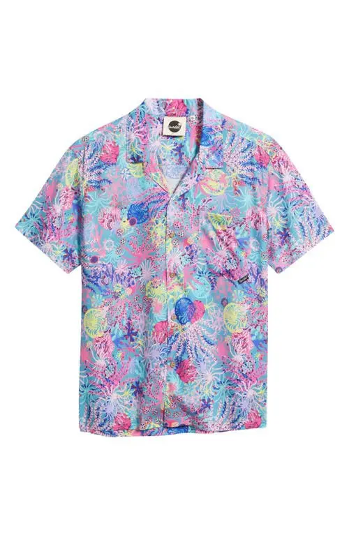 BOARDIES Coral Print Camp Shirt - Multi