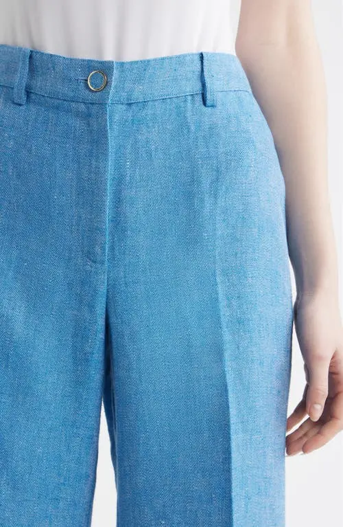 Elie Tahari Edna Linen Wide-leg Pants