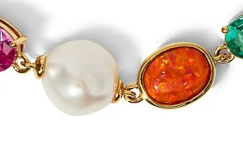 Nadri Frieda Cubic Zirconia & Freshwater Pearl Chain Bracelet
