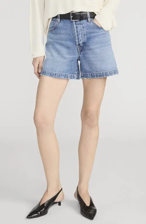 FRAME The Everyday High Waist Denim Shorts - Tempo
