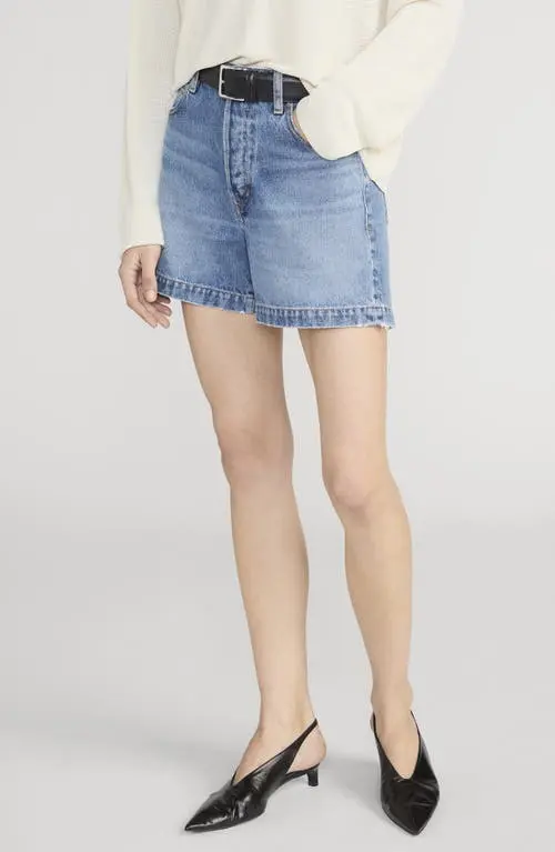 FRAME The Everyday High Waist Denim Shorts - Tempo