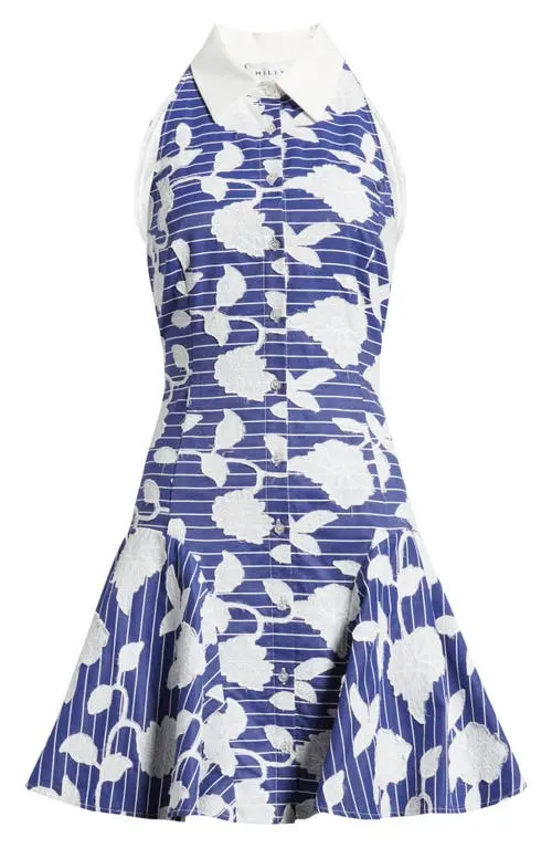 MILLY Maxine Floral Embroidered Mini Dress