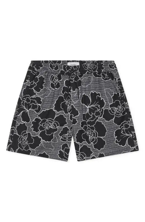 LES DEUX Charlie Poppy Pattern Knit Drawstring Shorts