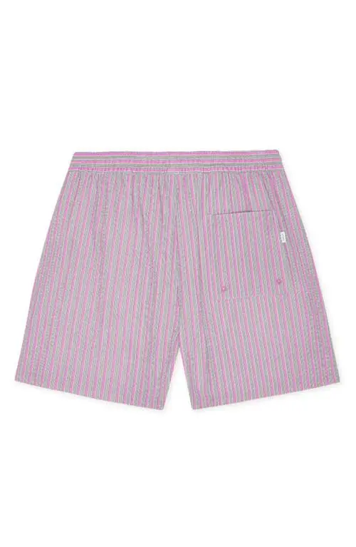 LES DEUX Stripe Seersucker Swim Shorts