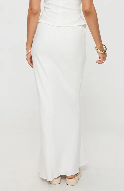 Princess Polly Mercer Low-rise Linen-blend Midi Skirt