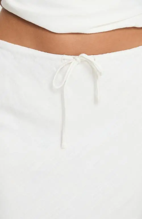 Princess Polly Mercer Low-rise Linen-blend Midi Skirt