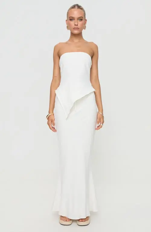 Princess Polly Mercer Low-rise Linen-blend Midi Skirt