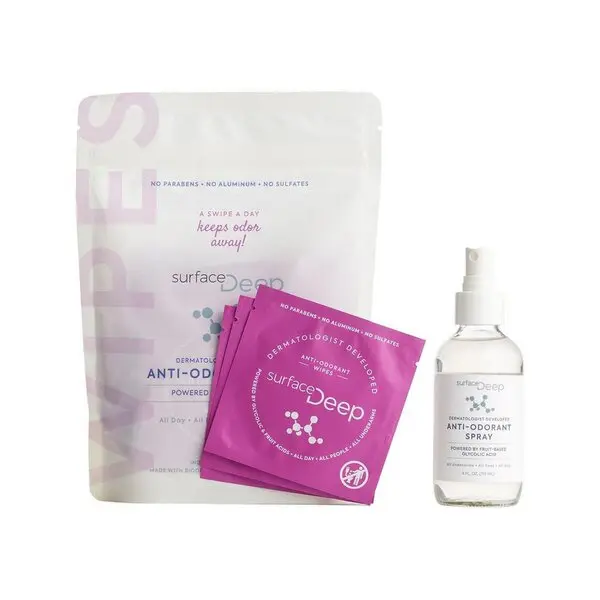 SURFACE DEEP Deodorant Wipes And Spray Kit - One-color