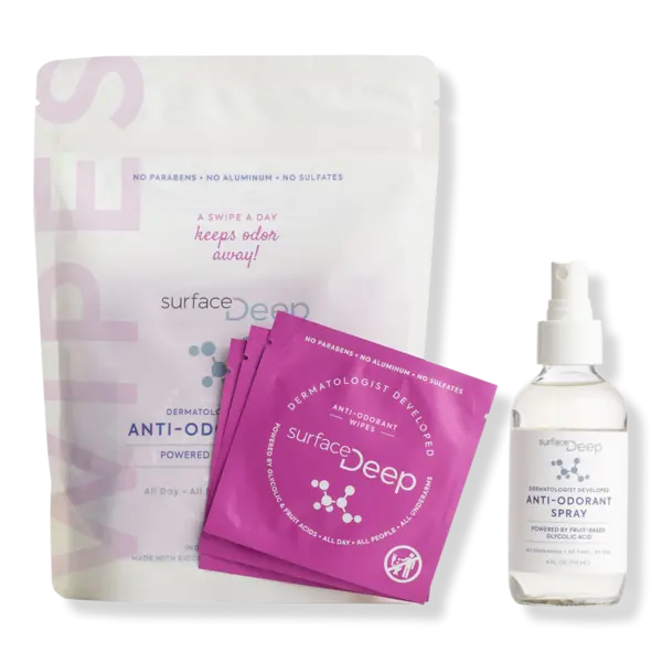 SURFACE DEEP Deodorant Wipes And Spray Kit - One-color