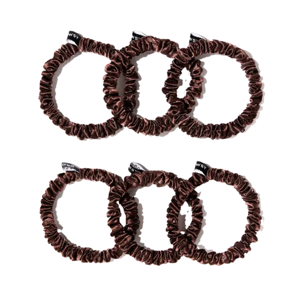 DROWSY Skinny Scrunchie Set - Cocoa Glow