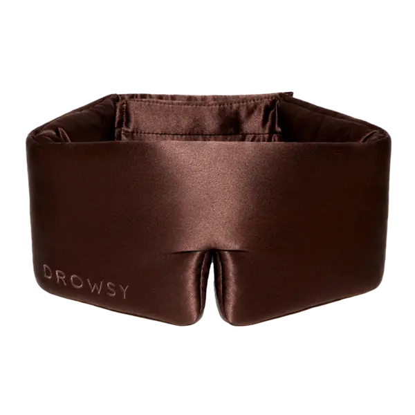 DROWSY Original Silk Sleep Mask - Cocoa Glow
