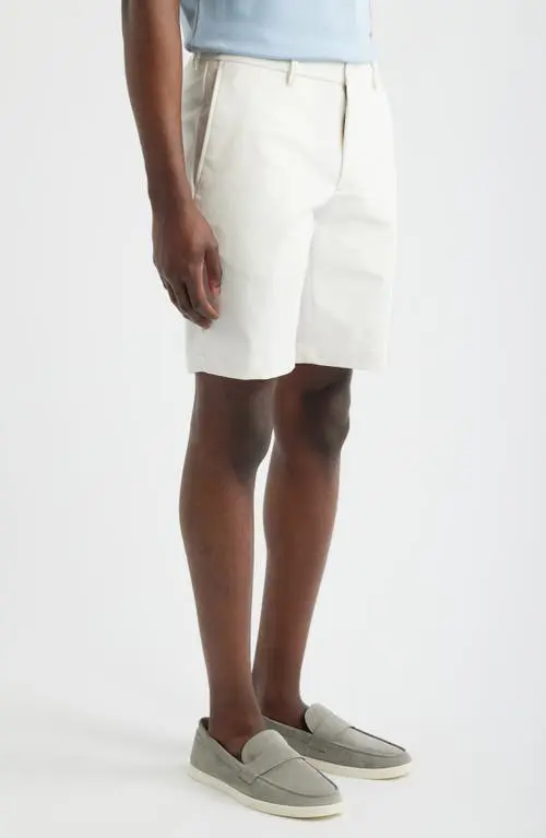 Scott Barber Sonoma Flat-front Travel Shorts - White